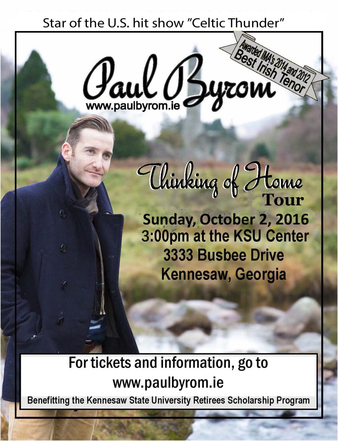 Famed Tenor Paul Byrom Brings Thinking of Home Tour to KSU Center ...